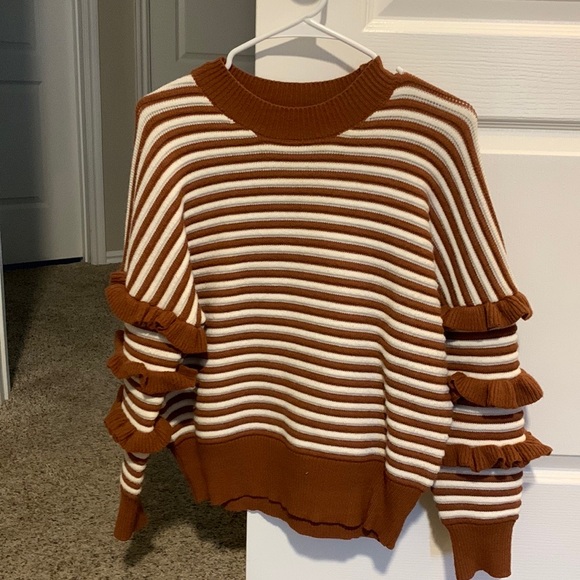 English Factory | Sweaters | English Factory Thick Striped Sweater With ...